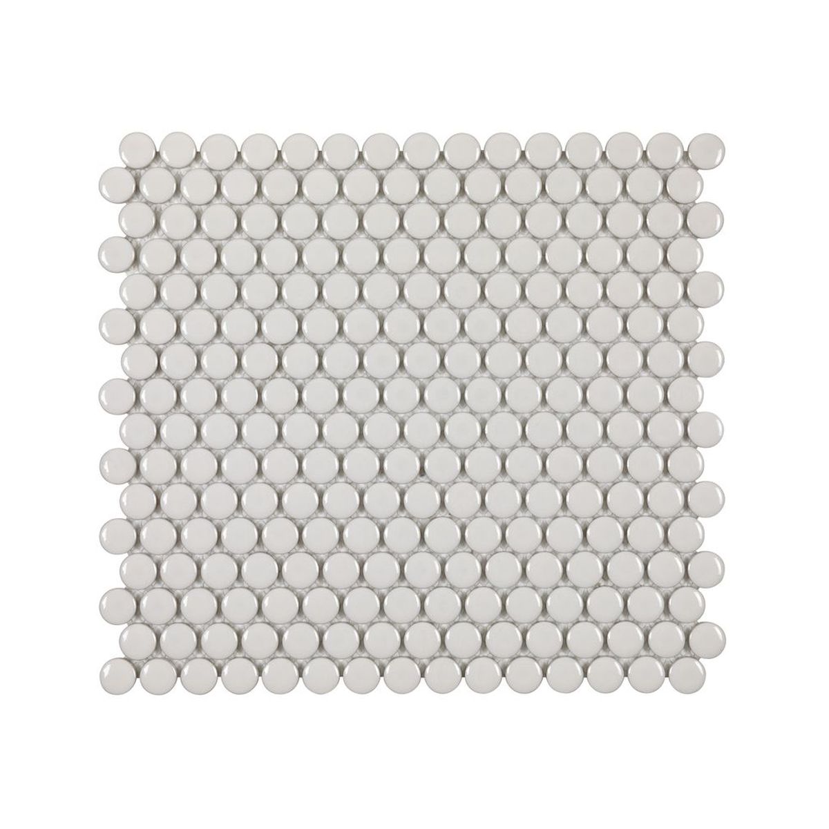 PEARL GLOSSY 3/4 INCH PENNY ROUND PORC MOS - Anthology